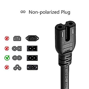AMSK POWER 2-Prong 6 Ft 6 Feet Ac Cord Wall for HP DESKJET Printer 3054 3055A 3056 3510 3511 3512 4135 6620