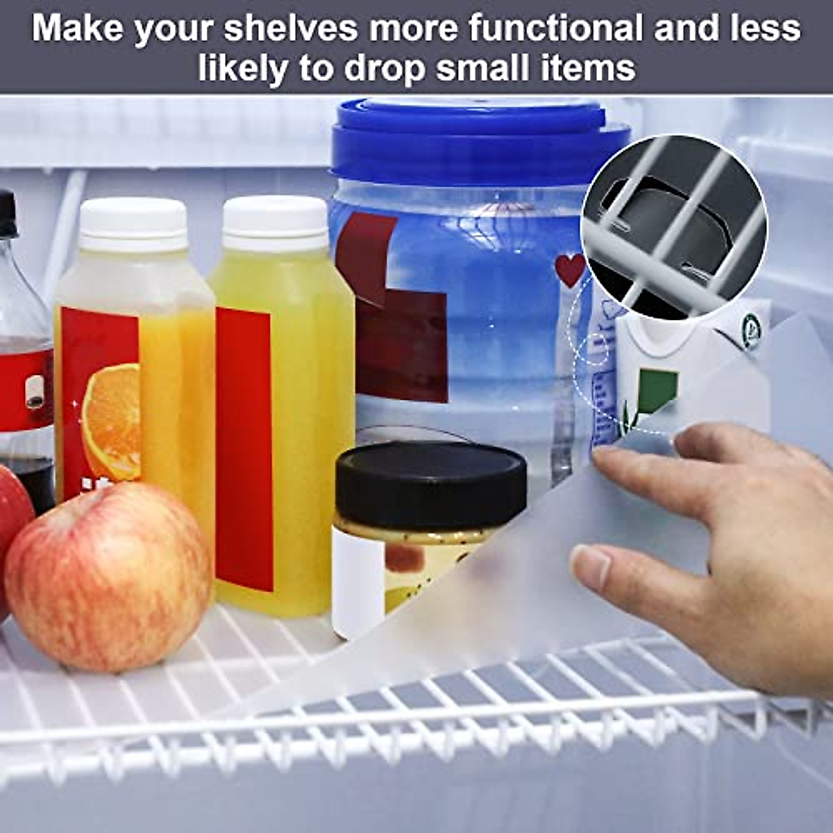 Kathfly 4 Roll Wire Shelf Liner Clear Shelf Covers for Wire Shelving Waterproof Non Adhesive Refrigerator Pantry Wire Shelf Plastic Mats for Kitchen Cabinet Drawer Fridge Rack 10 ft Roll (12inch Wide)