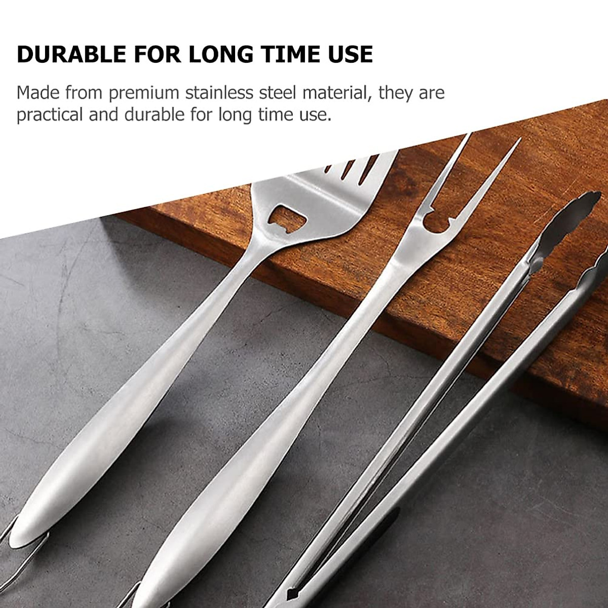 Yardwe 1 Set Barbecue Tool Set Grill Cooking Utensils BBQ Brush Silicone BBQ Sauce Barbecue Sticks Barbecue Fork Stainless Steel Grill Outdoor Barbecue Tool Barbecue Mat Portable