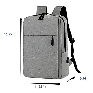 Newmoon 15.6 Inch Laptop Backpack with USB Charging Port, College School Computer Bag Gifts for Men and Women (Wine)