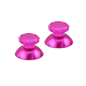 3D Aluminum Thumbsticks Analog Stick for PlayStation Dualshock 4 PS4 Pro Slim Controller Metal Joystick Cap for Xbox ONE Dualshock 4 Controller (Pink)