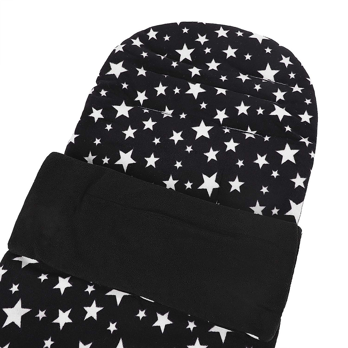 Winter Warm Bunting Bags Universal Baby Infant Stroller Sleeping Bag Windproof Thermal Thick Fleece Lining Toddler Footmuff Anti-Kicking Sleeping Nest Stroller Blanket Cover 0-3 Yrs (Black Stars)