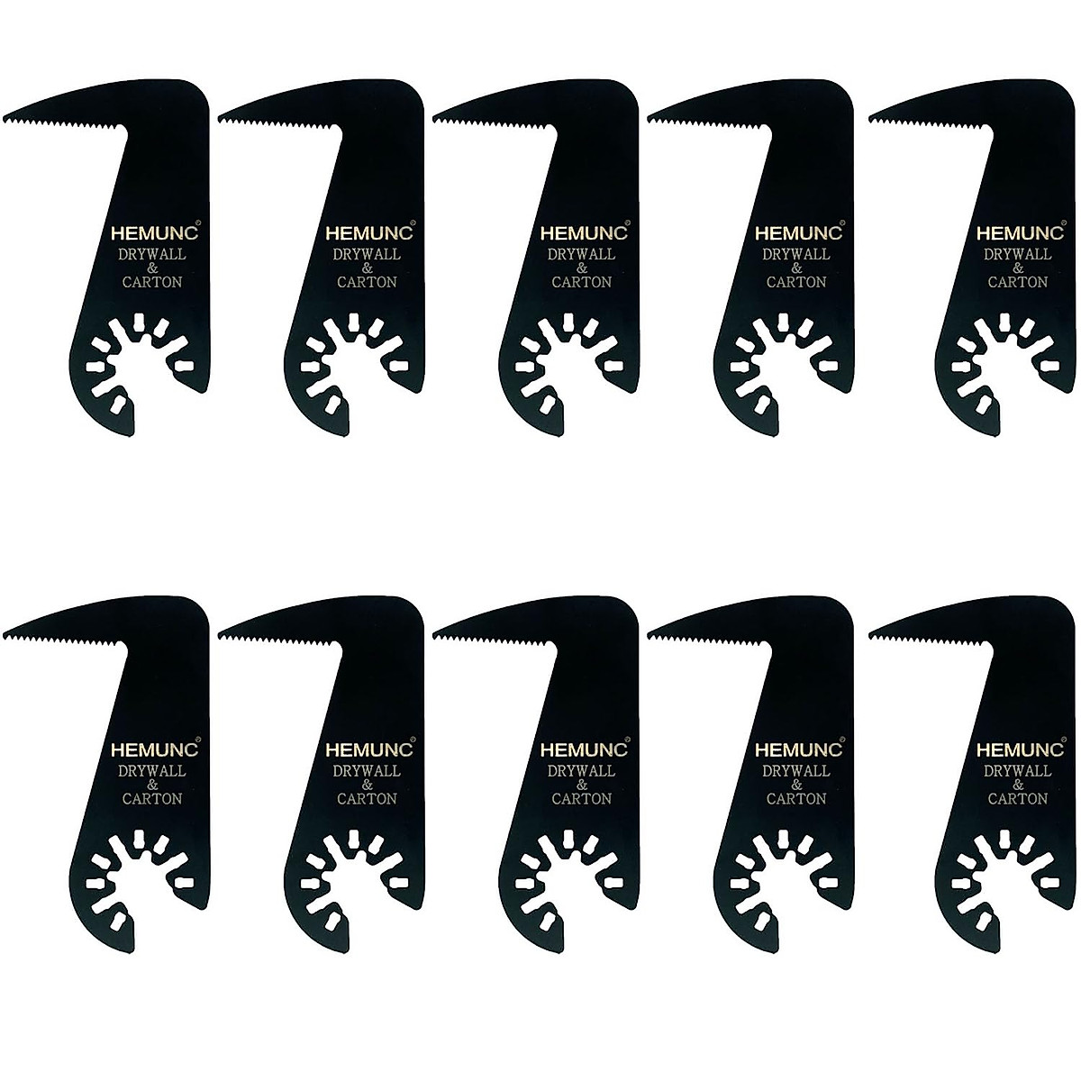 HEMUNC 10PCS Drywall Blade for Oscillating Tool, Oscillating Saw Blades Fit Dremel, Dewalt, Fein Multimaster, Bosch, Makita, Milwaukee, Rockwell, Ryobi,Craftsman, Ridgid Multitool
