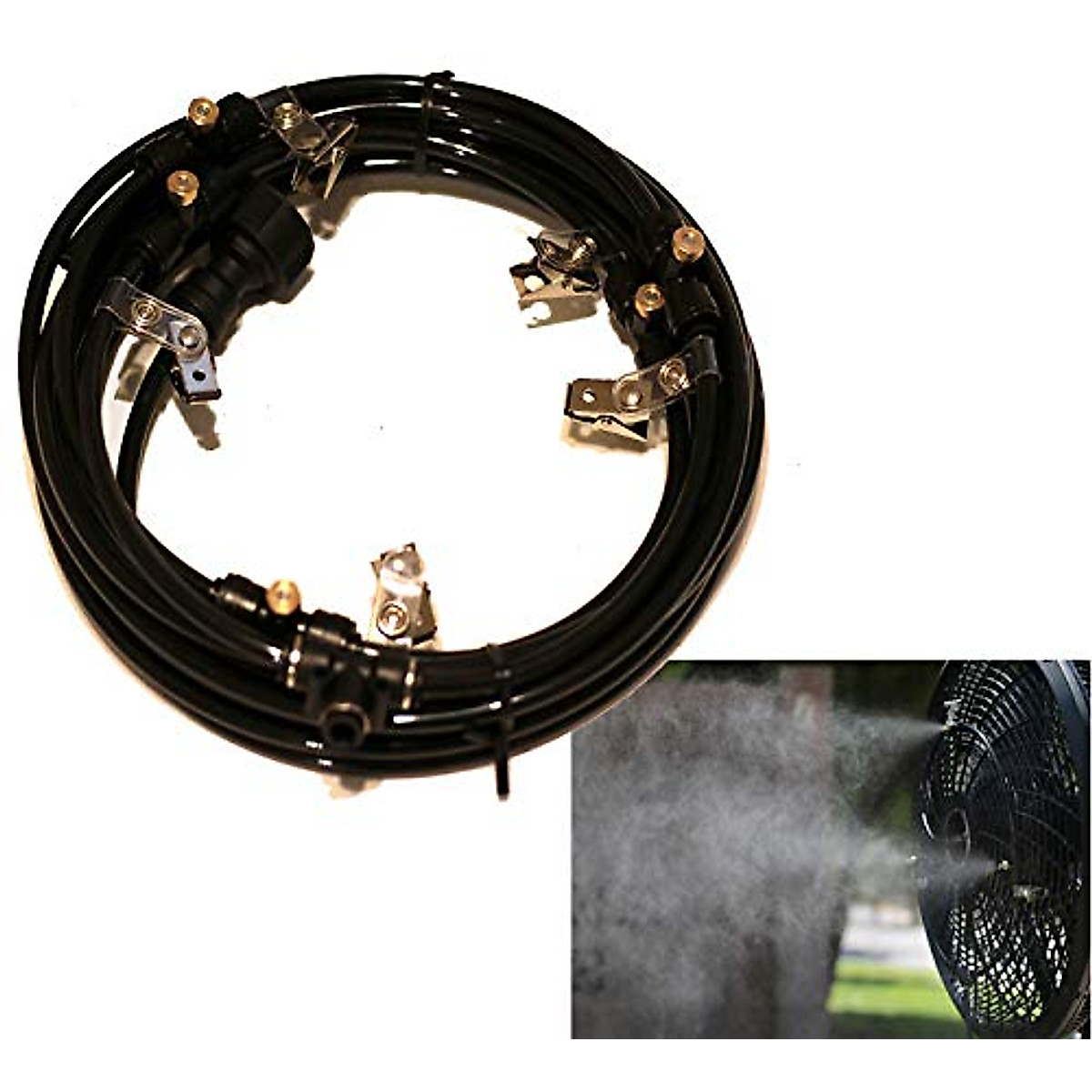 AZCOOLMIST Misting Fan Ring 12" 4 Nozzle Made in USA