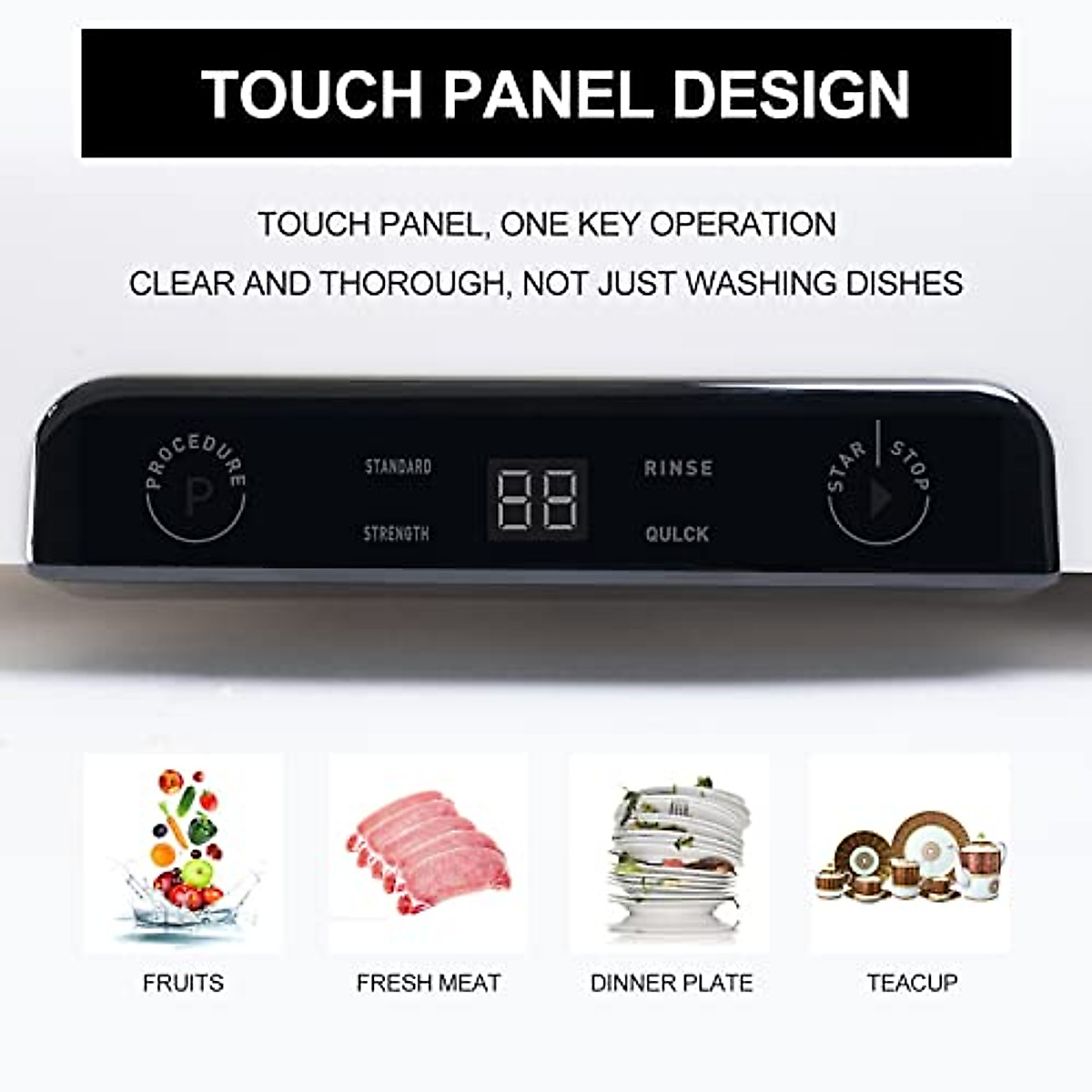 HAIMIM Portable Countertop Dishwasher,4 Washing Programs, Air-Dry Function and LED Light for Small Apartments, Dorms and RVs (Whites)