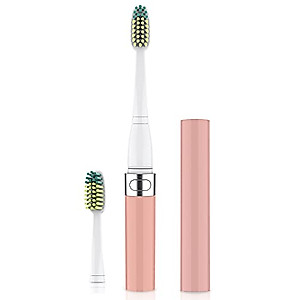 Voom Sonic Go 1 Series Battery-Operated Electric Toothbrush, Dentist Recommended, Portable Oral Care, 2 Minute Timer, Light Weight Design, Soft Dupont Nylon Bristles, Pink