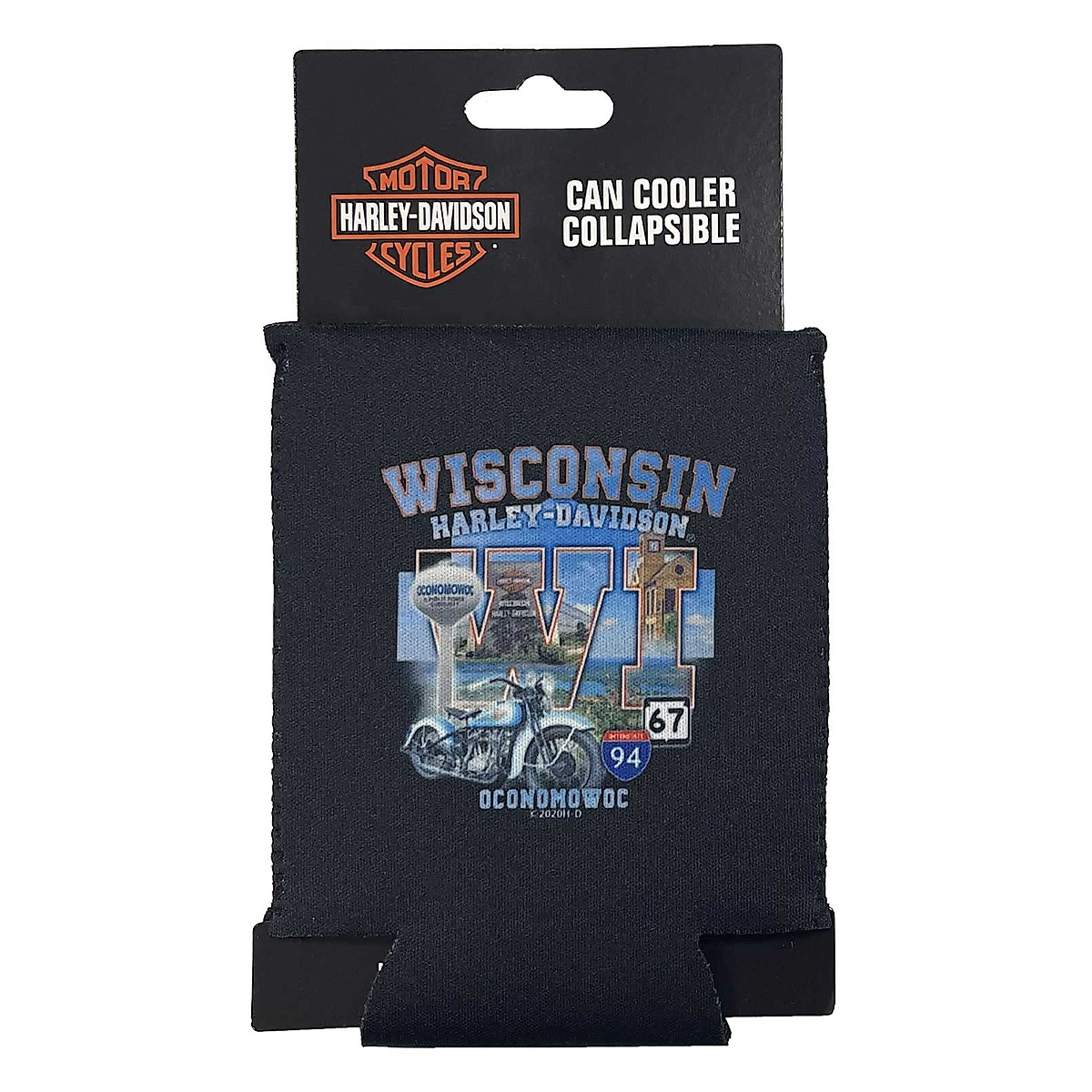 Harley-Davidson Custom Wisconsin Harley-Davidson Neoprene Flat Can Wrap - Black