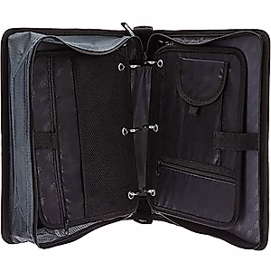 Case-it The Dual 2-in-1 Zipper Binder - Two 1.5 Inch D-Rings - Includes Pencil Pouch - Multiple Pockets - 600 Sheet Capacity - Comes with Shoulder Strap - Mint Blue Dual-101