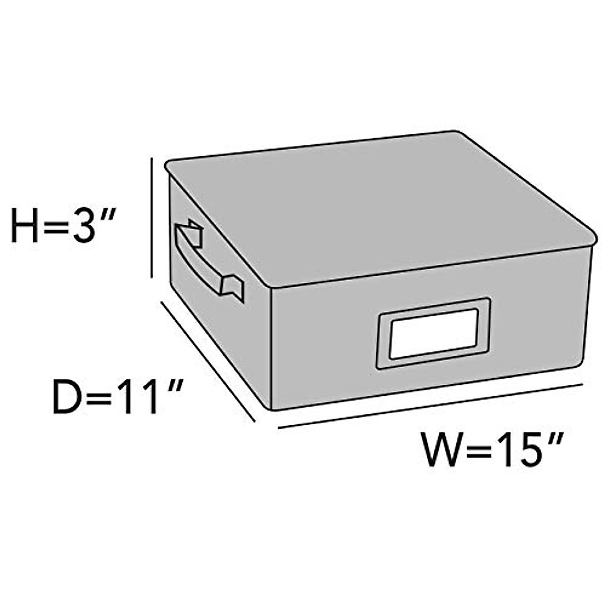 Covermates Keepsakes - Zip-Top Storage Box - Heavy Duty Polyester- Reinforced Handles - Stackable Design - Indoor Storage-Graphite