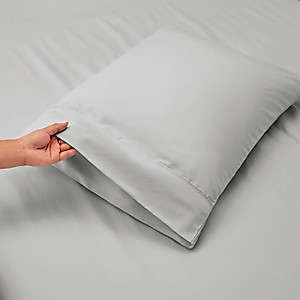Hearth & Harbor Extra Deep Pocket Queen Sheets Sets - Fits Mattress 18-24 Inches - 6 Piece Queen Size Sheets - Silver Sheets