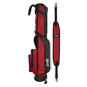 Sunday Golf Loma Bag - Lightweight Golf Bag with Strap and Stand – Easy to Carry Pitch n Putt Golf Bag – Golf Stand Bag for The Driving Range, Par 3 and Executive Courses, 31 Inches Tall (Burgundy)