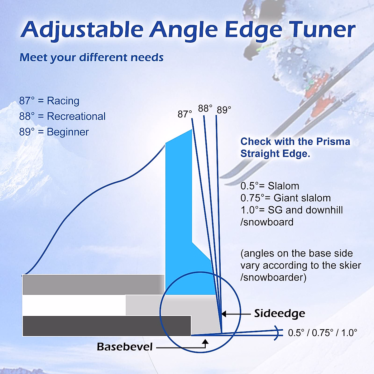 Rhino Valley Ski Snowboard Tuning and Waxing Kit, 15PCS Ski Wax Kit with 120V Waxing Iron, Snowboard Repair Kit Tuning Equipment with Universal Wax, Brush, Scraper, Ptex, Heavy Duty Carry Case