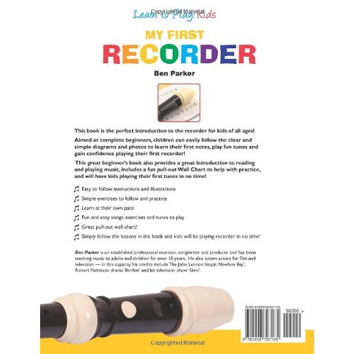 My First Recorder: Learn To Play: Kids