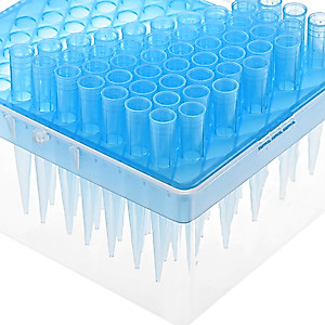 uxcell Pipette Tips Box 100-Well Polypropylene Tip Holder Container for 1ml /1000ul Pipettor 8.5mm Hole Diameter 2Pcs