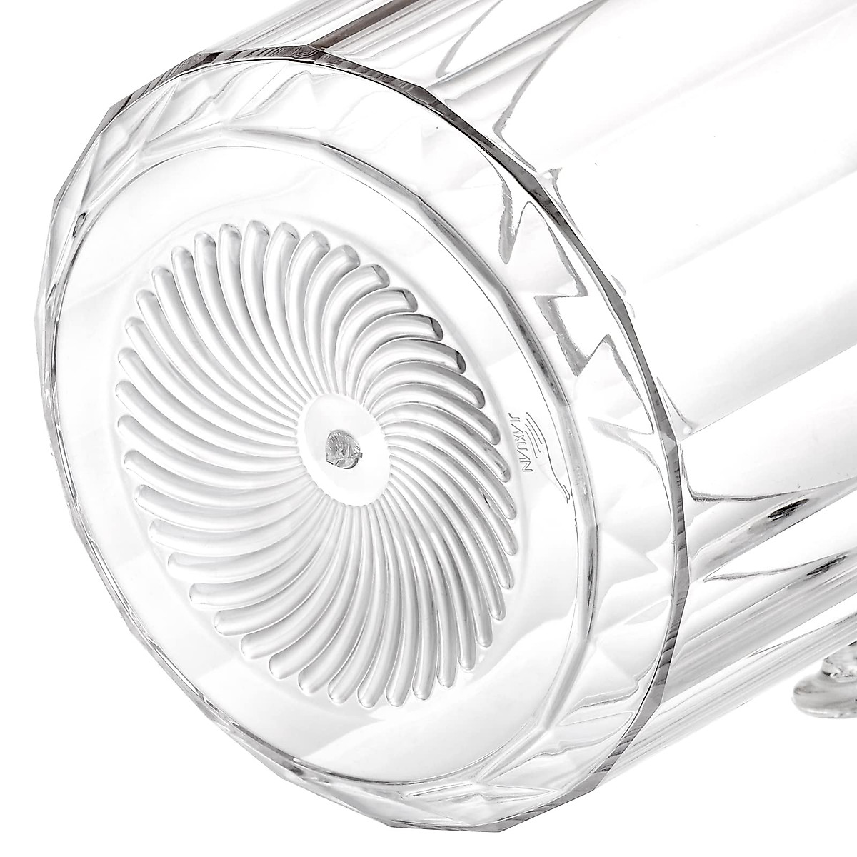 Hacaroa 2 Pack Plastic Ice Bucket with Handles, 1.6L / 3.5L Clear Wine Bucket Round Beverage Tub, Portable Beer Bottle Drink Cooler Large Champagne Chiller Bin for Party, Bar, Home