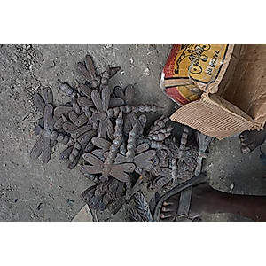 It's Cactus Set of 3 Small Garden Dragonflies 6 Inches, Decorative Wall Hanging Plaques, Indoor Outdoor, Fall Decorations, Handmade, Fair Traded Haitian Artwork