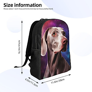Xerial Rainbow Galactic Weimaraner Backpack Waterproof Anti Theft Durable Light Laptop Bag Backpacks For Women Men Travel Gym Backpack