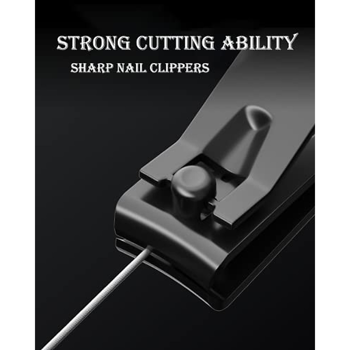 Nail Clippers Set,Stocking Stuffers Fingernail & Thick Toenail & Ingrown Nail Clippers & Nail File for Men and Women,Perfect 4pcs Nail Clippers Set(Black)