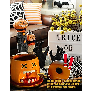 Halloween Candles - Gothic Candles - Bleeding Candles! Pure Natural Soy Wax - Quality Ceramics - Vintage Farmhouse Decor for Home Interior Room Table, Spooky Gift!