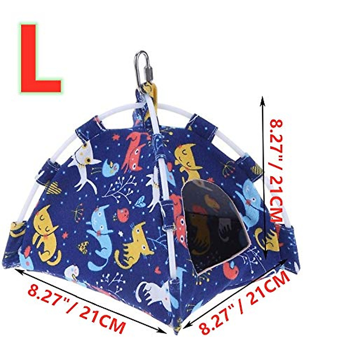 Bird Nest House Hammock Bed Hut Parrot Hamster Hanging Tent Winter Warm Habitat Cave for Parakeet Cockatiel Conure Lovebird Finch Canary African Grey Budgie Chinchilla Guinea Pig Rat (L)