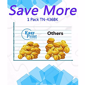 (1-Pack) Black High Yield Compatible TN436 TN-436 TN-436BK Toner Cartridge TN436BK Used for Brother HL-8260CDW L8360CDWT MFC-L8690CDW L8900CDW L8610CDW DCP-L8410CDW Printer, by EasyPrint