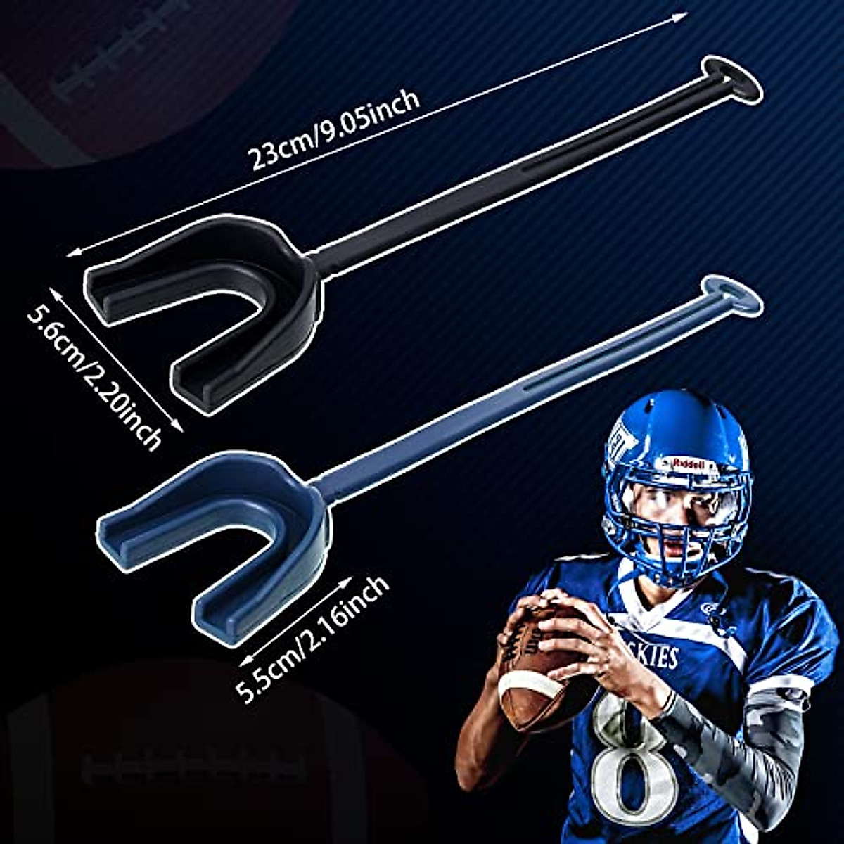 Seematn 40 Pcs Strapped Mouth Guard Football Mouthguard with Strap Youth Boxing Sports Mouthpieces Adult Youth Kids Mouthguard for Basketball Lacrosse Hockey Wrestling