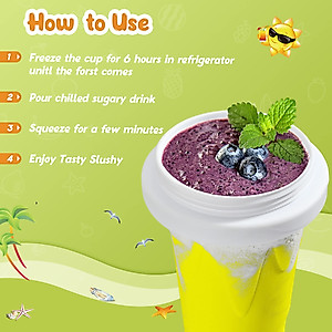 RELPOM Slushie Maker Cup, TIK TOK Magic Quick Frozen Smoothies Cup, Cooling Cup, Slushy Cup, Cool Stuff Things Gadgets Funny Gifts for Kids & Great Stocking Stuffers & White Elephant Gift