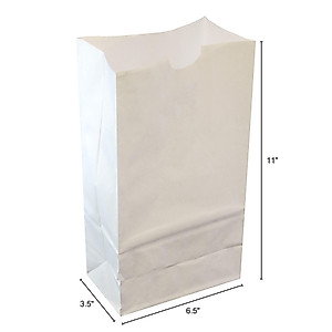 LumaBase Paper Luminaria Bags, White - Set of 100