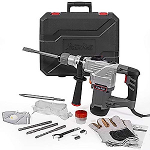 XtremepowerUS 1180W SDS-Plus Electric Rotary Hammer 1-1/4" Combination Rotary Hammer Drilling Chisels & Drill Bits Set with Case