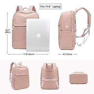 PINCNEL Fashion Laptop Backpack Purse for Women with Anti-Theft Pocket, External USB Port, and Travel Luggage Strap for Work, School, and Casual Style(Pure Black)