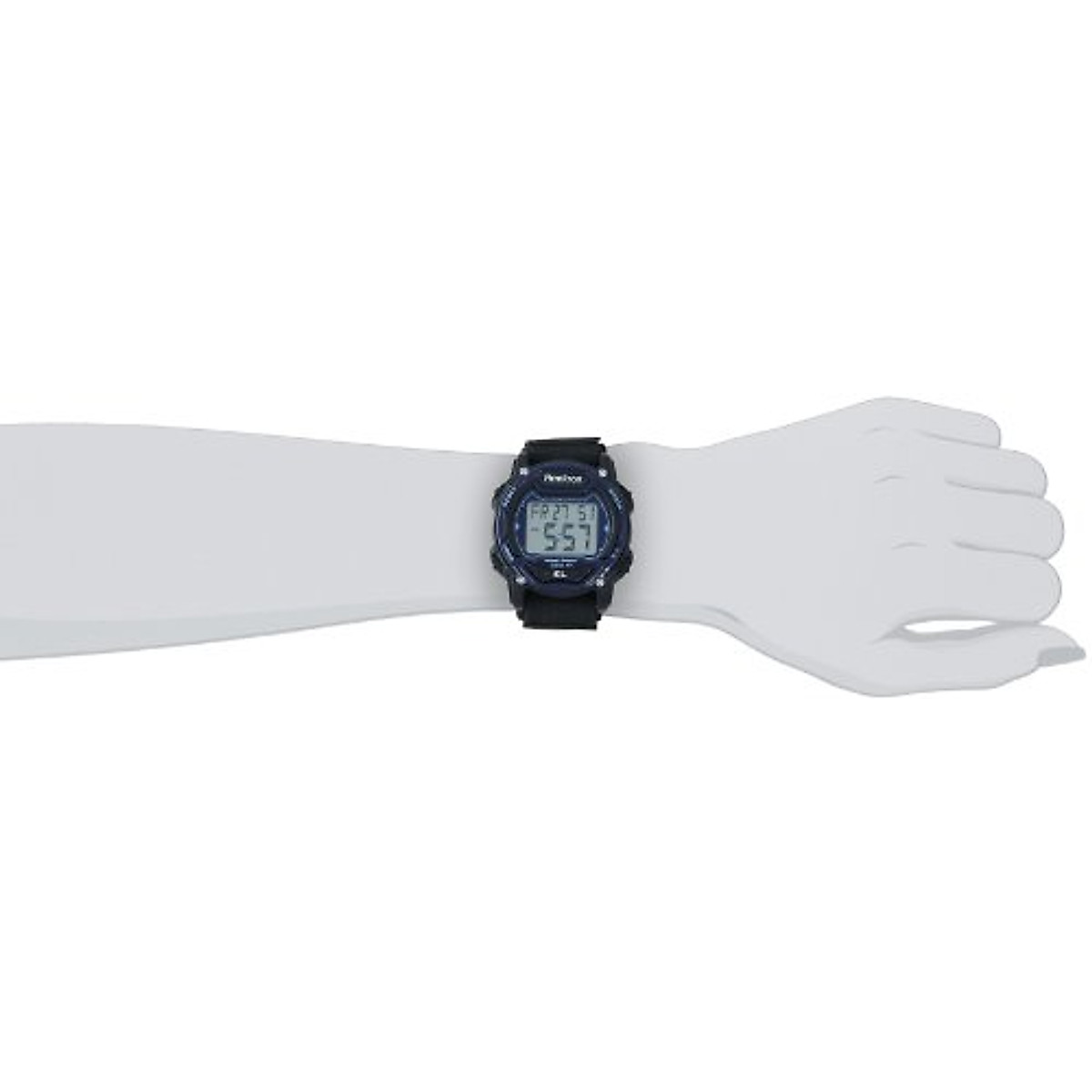 Armitron Sport Unisex 45/7004BLU Navy Blue Accented Digital Chronograph Black Nylon Strap Watch