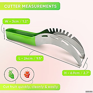 Stainless Watermelon Slicer Cutter Tool - Easy Slicer Watermelon and Pineapple Cutter Slicer Stainless Steel Vegetable Cutter - Cutters for Fruit Cut Outs Unique Kitchen Gadgets Watermelon Knife