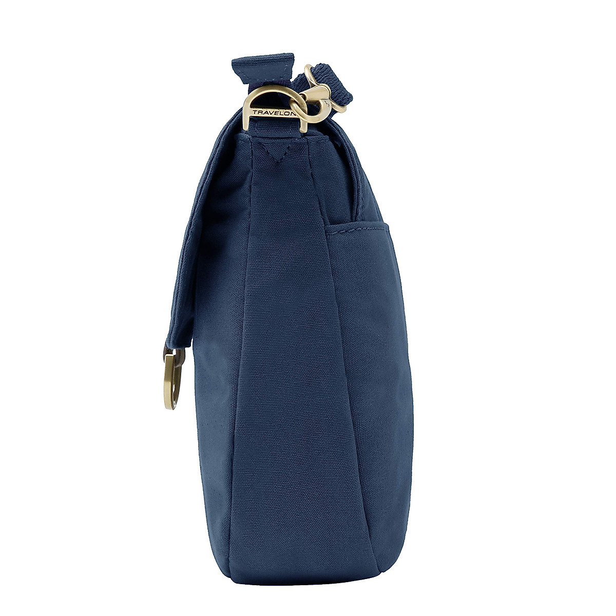 Travelon Anti-Theft Courier Saddle Crossbody, Navy, 9 x 7 x 2.25