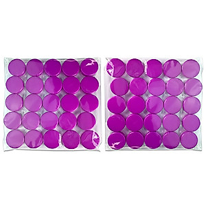 (Quantity: 50 Pieces) Beauticom 3G/3ML Round Clear Jars with PURPLE Lids for Scrubs, Oils, Toner, Salves, Creams, Lotions, Makeup Samples, Lip Balms - BPA Free
