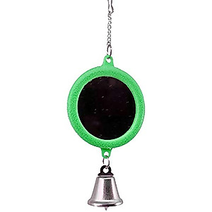 Bonka Bird Toys 36413 Small Mirror Bird Toy Cockatiels Parakeets Toys Canaries cage Cages Budgie (Green)