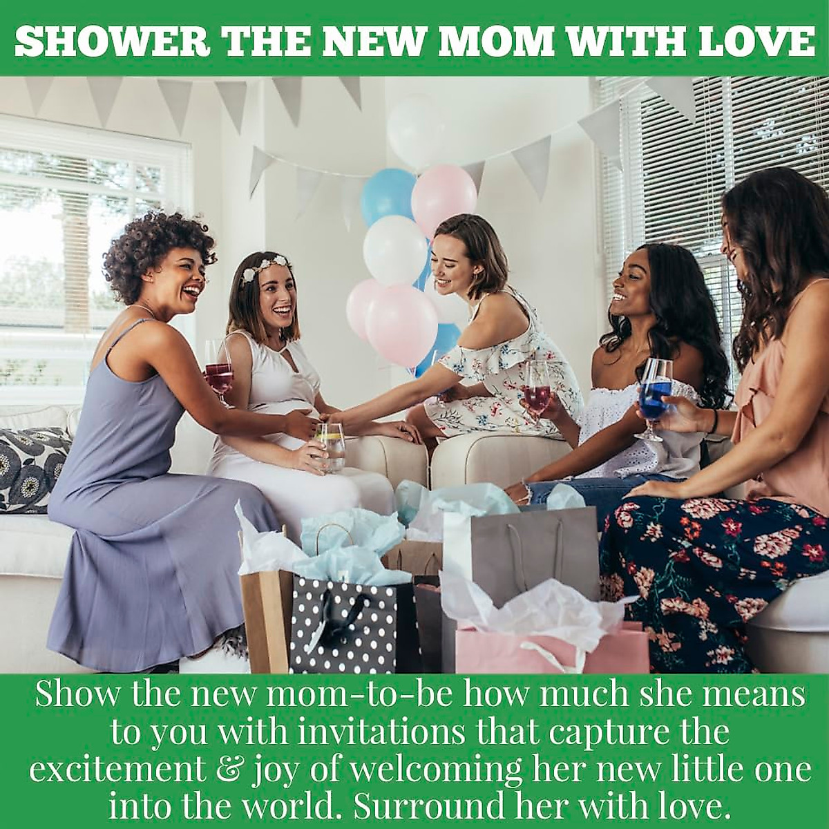 Amanda Creation O' Baby St. Patrick's Day Baby Shower Fill In Invitations set of 20 with envelopes