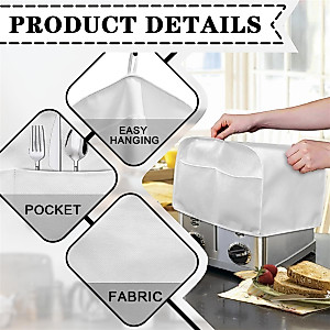 HUISEFOR Sunflower Daisy Toaster Cover 4 Slice Long Slot, Washable Bread Maker Covers Toaster Covers Dustproof Kitchen Appliance Protector Keep Off Stains Fingerprint and Cat Hair