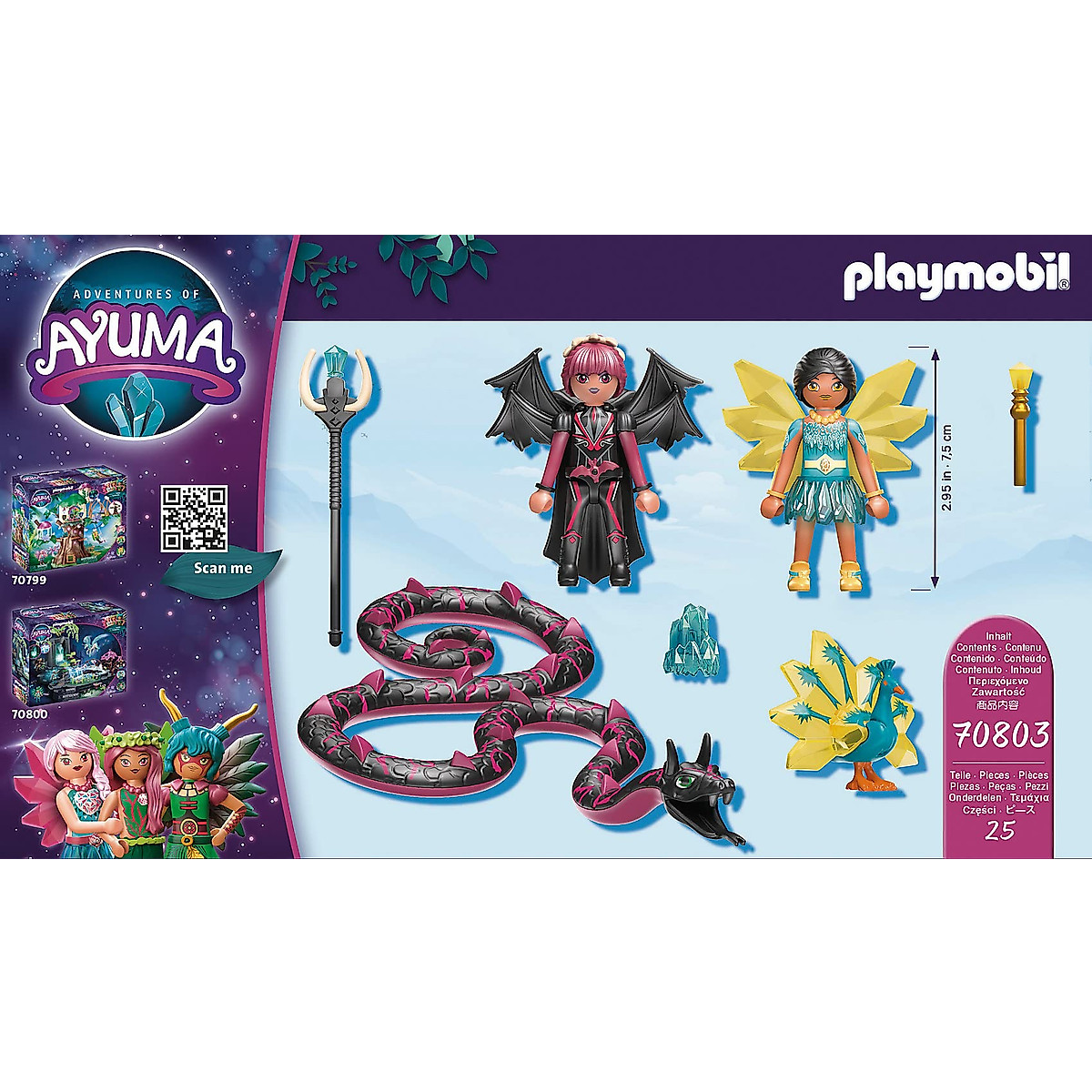 Playmobil Adventures of Ayuma Crystal Fairy and Bat Fairy with Soul Animals