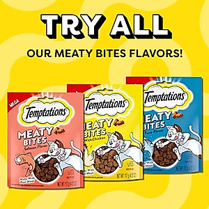 Temptations Meaty Bites Soft and Savory Cat Treats Tuna Flavor, 4.12 oz. Pouch