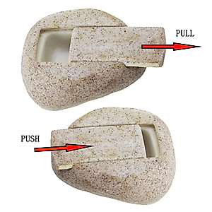 Memeyou Fake Rock Key Hider Decoration Safe Holder For Outdoor Yard Garden Large Size Design Hide A House Spare Key Lock Box For Outside