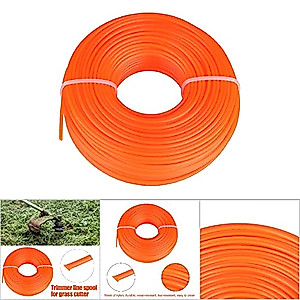 GLOGLOW Grass Cutter Accessories, 2.4mm Grass Trimmer Line Nylon Cord Wire Grass Cutter Accessories Tools Round String Petrol Grass Trimmer (50m/164ft)
