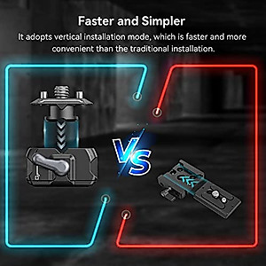 SmallRig Quick Release Plate Drop-in HawkLock Mini Quick Release Camera Mount Adapter with 1/4" Screw, for Camera Clamp, Super Clamp, Ball Head, Tripod, Magic Arm, Stabilizer, Field Monitor - 3513B