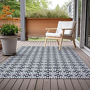 Dalyn Rugs Indoor/Outdoor Marlo MO1 Blue Washable 8' x 10'
