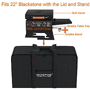 Griddle Carry Bag and Cover Fits for Blackstone 22 Inch 17 Inch Table Top Griddle with Grill Cover and Stand, Fits Blackstone 22" 17" Grill Griddle with The Lid and Stand