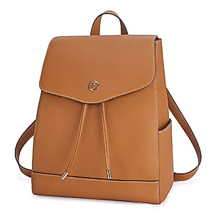 Missnine Small Backpack Purse for Women Fashion PU Leather Backpack Purse Ladies Travel Bag Casual Daypack Brown