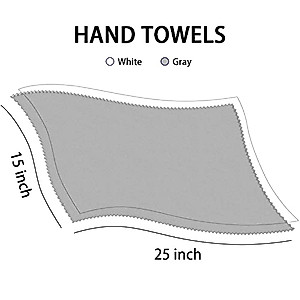 Orighty 6 Pack Premium Hand Towels - Ultra Soft & Highly Absorbent - Microfiber Coral Velvet for Bathroom, Gym, Shower, Spa, Quick Drying Hand Towel 15 x 25 inches (Grey)