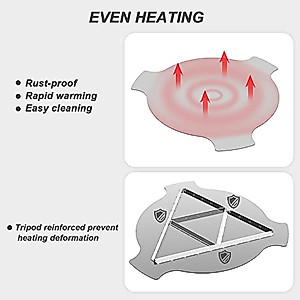 Skyflame Stainless Steel Charcoal Chamber& Heat Deflector, BBQ Smoking Gilling Kit Compatible With 22” Weber Kettle Grills Cooking - U.S. Design Patent, Turns Your Charcoal Grill Into a Smoker or Outdoor Oven