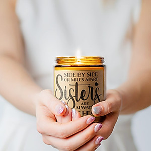 STORALIT Scented Candles Jar Funny Gifts for Sister, Sister in Law, Sisters - Sister Gifts with Best Wishes Cards from Sister, Brother - Thank You, Christmas Birthday Gifts Big Sister Gifts