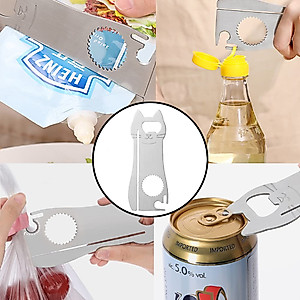 Animal Cat Shape Bottle Opener, 6 Inch Stainless Steel Flat Bottle Opener, 5 in 1 Beer Bottle Opener, Cartoon Cat Animal Cap Opener