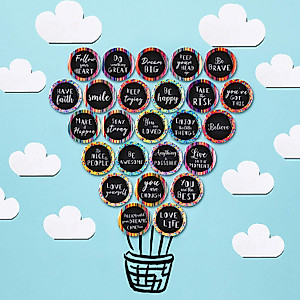 25 Pieces Motivational Refrigerator Magnets Inspirational Magnets Round Quote Magnets for Fridge Classroom Whiteboard Locker Supplies